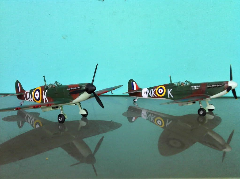 A pair of 1/72 Airfix Spitfires Mk1a And Mk11 - Ready for Inspection - Aircraft - Britmodeller.com